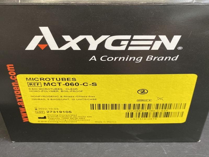 "Axygen MCT-060-C-S 0.6ml Snaplock Tube with Attached Cap - Pack of 500" — Life Sciences Trading