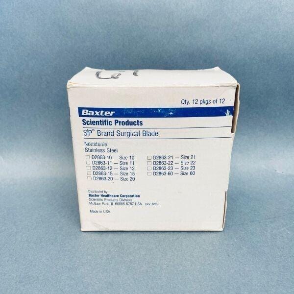 Baxter Scalpel Blade Size 21 Stainless Steel Total of 60 Blades — Life Sciences Trading