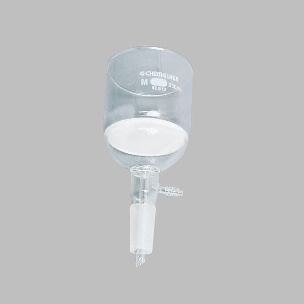 Chemglass Buchner Filter Funnel 350 ml 24/40 Vacuum Assembly Medium Fr ...