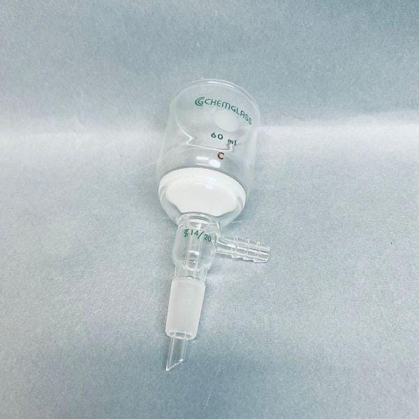 Chemglass Buchner Filter Funnel 60 ml Coarse Frit 14/20 Lower Vacuum ...