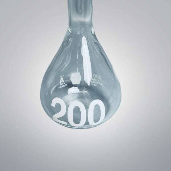 Chemglass Volumetric Flask 200 ml with #19 PTFE Stopper — Life Sciences ...