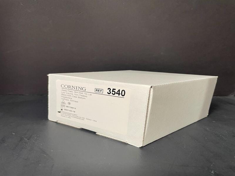 Corning 3540 Microplate 384 Well Black with Clear Bottom - Pack of 50 ...
