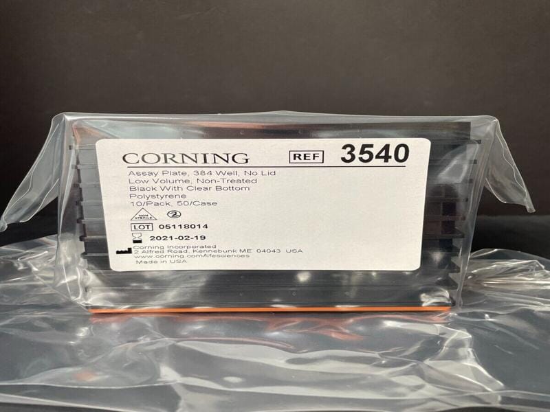 Corning 3540 Microplate 384 Well Black with Clear Bottom - Pack of 50 ...