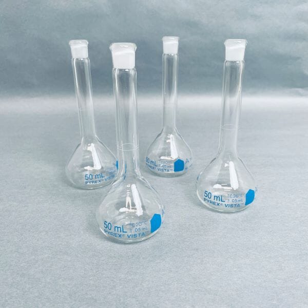 Corning Pyrex Vista Volumetric Flask 50 ml Class A — Life Sciences Trading