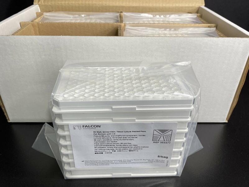 "Falcon 353377 Microplate with Lid Hydrophilic 96 Well Sealed - 16 ...