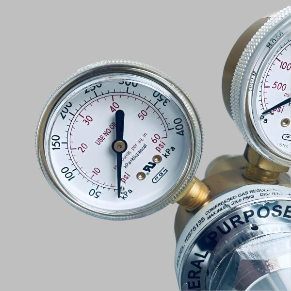 Fisherbrand Multistage Gas Regulator 60 PSI Maximum Pressure CGA 580 ...