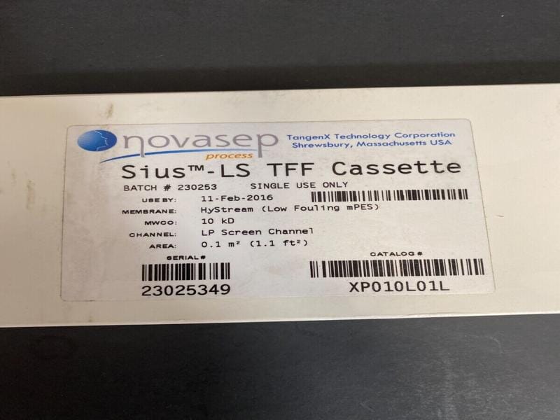 Novasep XP010L01L Sius-LS TFF Cassette HyS 10 kD 0.1 m2 - Sealed Box ...