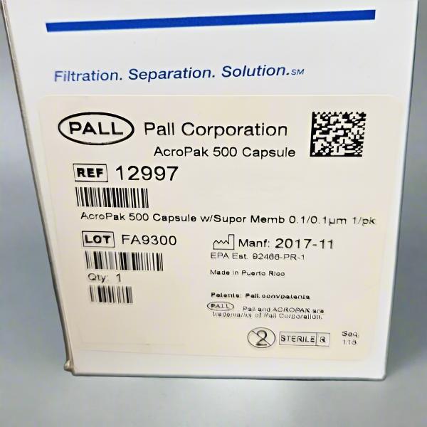 Pall Filter Capsule AcroPak 500 Supor Membrane Box of 2 Filters — Life Sciences Trading