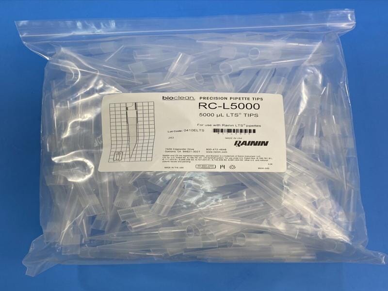 Rainin Pipette Tips BioClean 5000 ul 4 Packs with 250 Tips Each — Life ...