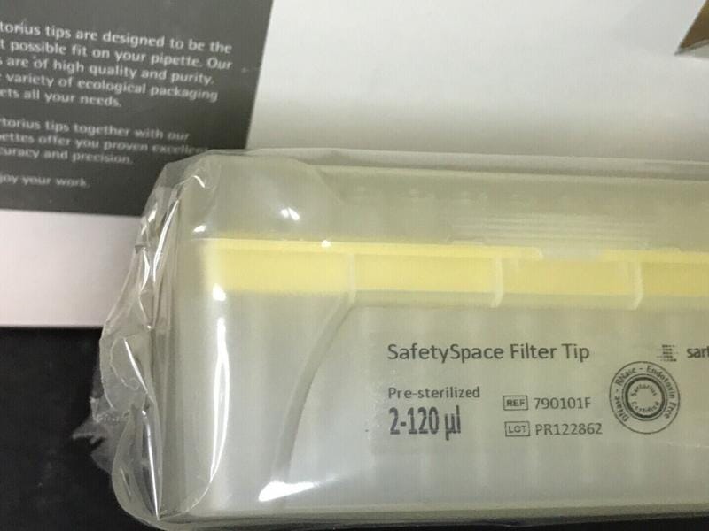 Sartorius 790101F Pipette Tips 120 ul SafetySpace - 9 Racks, 96 Tips ...
