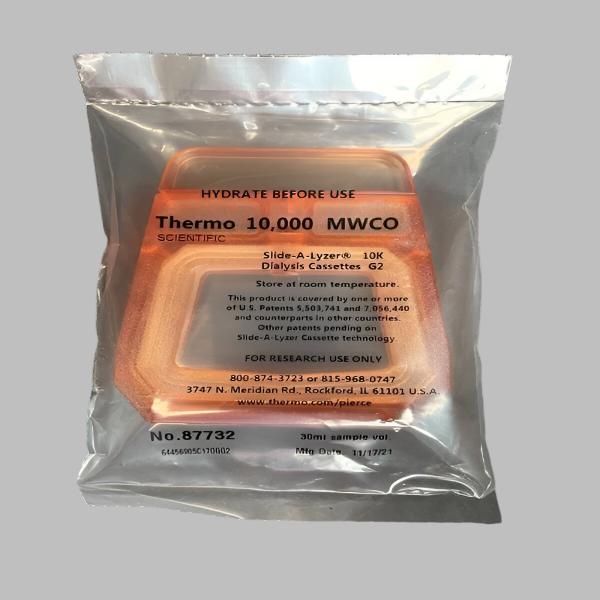Thermo Scientific Slide-A-Lyzer Dialysis Cassette G2 30ml 10 kDa — Life ...