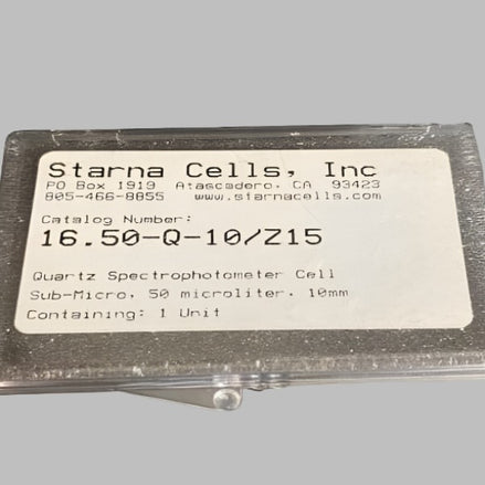Starna Cells Quartz Cell 50 ul 10 mm with Lid — Life Sciences Trading