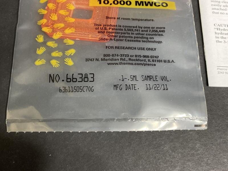 Thermo Scientific Slide-A-Lyzer Cassette 10K 0.5ml - Box of 10 — Life ...