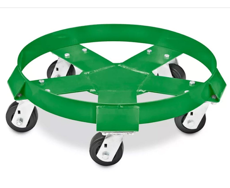 ULINE Heavy Duty Steel Drum Dolly 55 Gallon 2000 lbs Green — Life ...