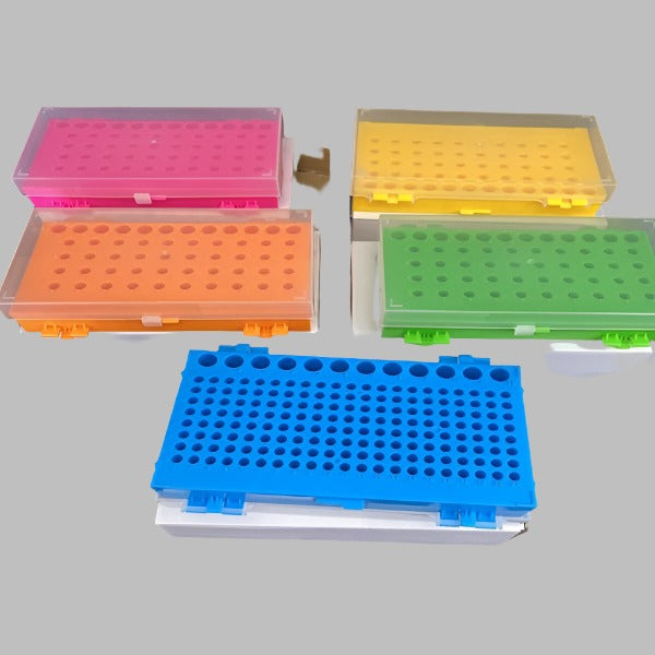 VWR Tube Rack with Lid - Reversible 0.2-1.5ml Tubes - Assorted Colors ...