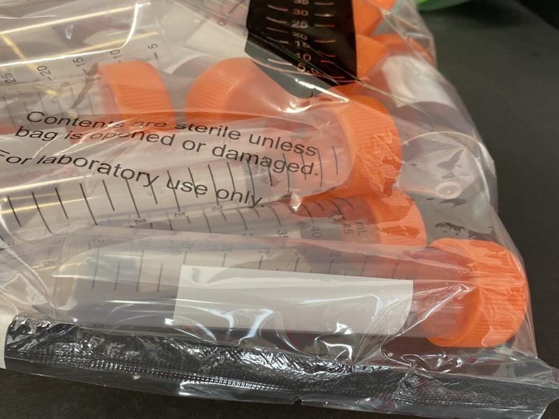 "Wards Science Centrifuge Tube 50ml with Cap - Sealed Packs - 500 Tubes ...