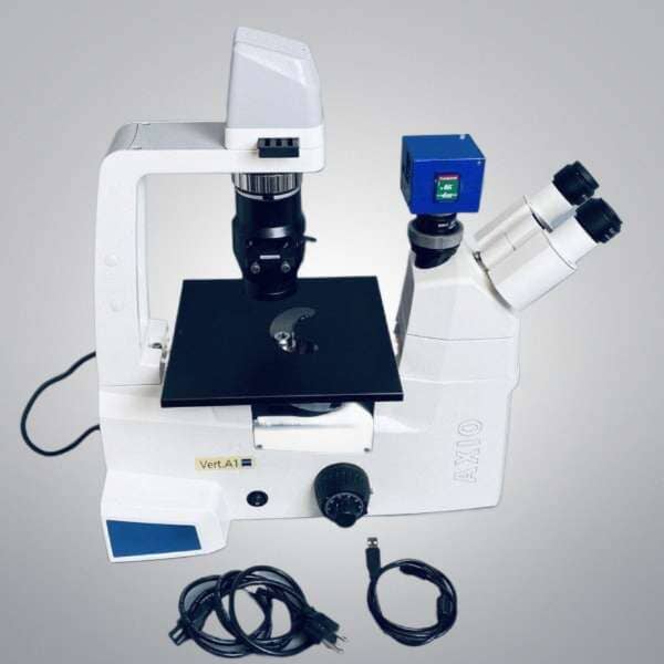 Zeiss Axio Vert A1 Inverted Metallurgical Microscope & Axiocam Camera ...